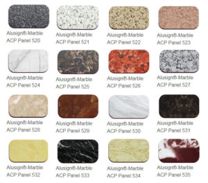Alusign-Aluminum composite Panel Color Chart- Aluminum Composite Panel ...